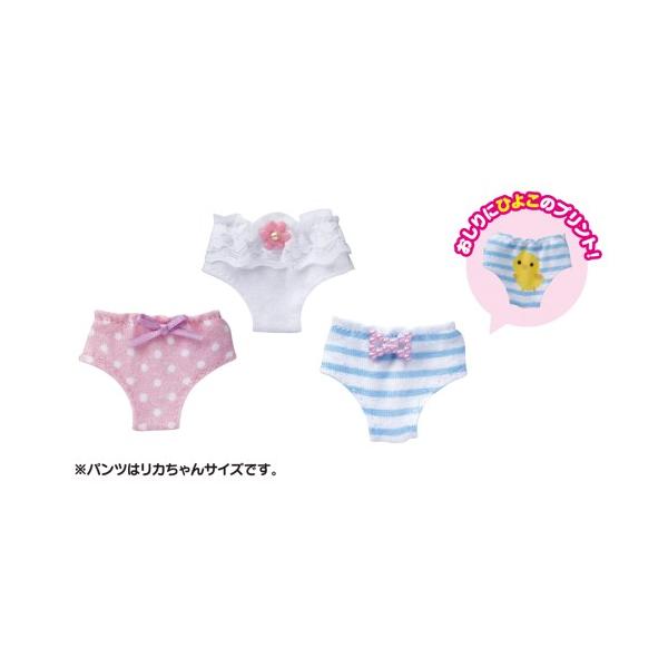 ■発送倉庫:玩具倉庫（※千葉県からの発送）■種別:おもちゃ■発売日:2017/08/05■メーカー:タカラトミー■対象年齢:3歳以上■説明:リカちゃんのかわいいパンツ3枚セットです。パンツはリカちゃんサイズです。おしりにひよこのプリント！■...