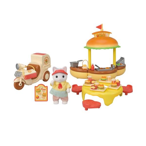 ■発送倉庫:玩具倉庫（※千葉県からの発送）■種別:おもちゃ■発売日:2023/06/10■メーカー:エポック社■対象年齢:3歳以上■説明:ハンバーガーのかたちをしたお店とデリバリーバイク、お人形のセットです。  ・大きなハンバーガーをばらば...