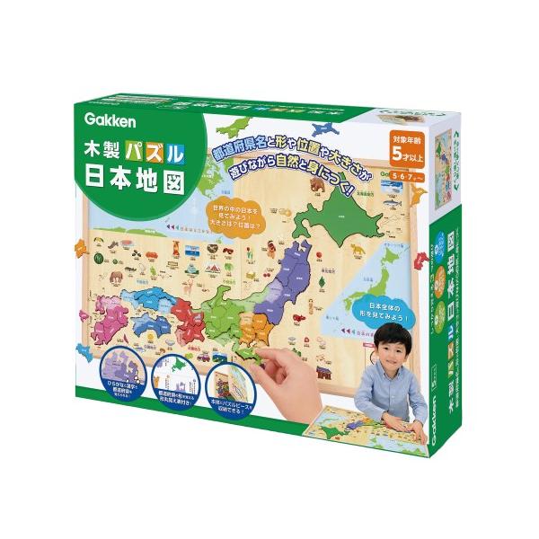 ■発送倉庫:玩具倉庫（※千葉県からの発送）■種別:おもちゃ■発売日:2023/06/21■メーカー:学研■対象年齢:5歳以上■説明:各都道府県の形をリアルに表現し、特産物や名所なども一緒に学べる木製パズルです。 「都道府県形丸覚え表」は語呂...