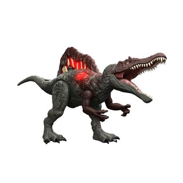 ■発送倉庫:玩具倉庫（※千葉県からの発送）■種別:おもちゃ■発売日:2024/06/29■メーカー:マテル■対象年齢:4歳以上■説明:からだのボタンを押したりうでを持ち上げると、ダメージが光ってほえるスピノサウルスのフィギュア。ダメージは3...