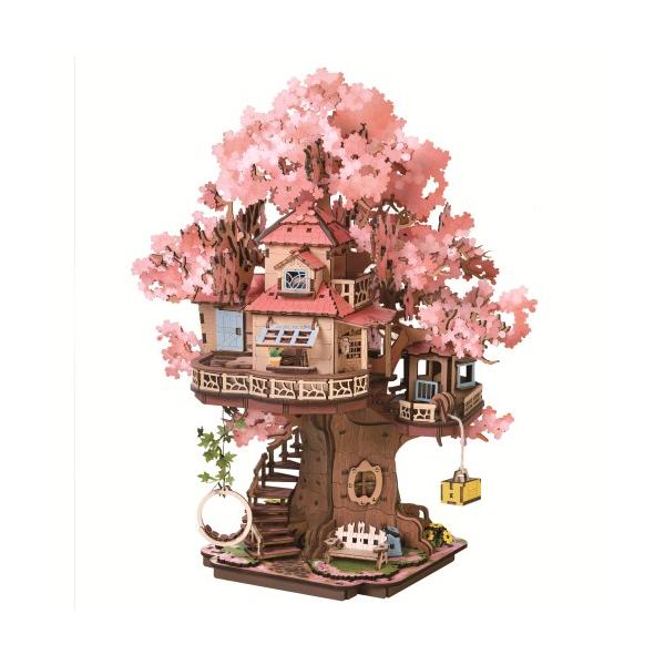 ■発送倉庫:GAME倉庫（※千葉県からの発送）■種別:ホビー■発売日:2026/02/21■メーカー:プラザクリエイト■対象年齢:14歳以上■説明:満開の桜の木と、夢いっぱいのツリーハウスが融合した心ときめくウッドパズルが登場！  2階建て...