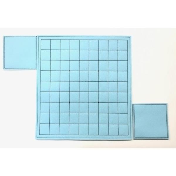 【発売日：2019年05月13日】フェルト製将棋盤 水色　滑り止め＋駒台＋Black Belt(黒帯)※将棋駒は付きません。お手持ちの将棋駒でお楽しみ下さい。※モニタ環境によって色が違って見える場合があります。