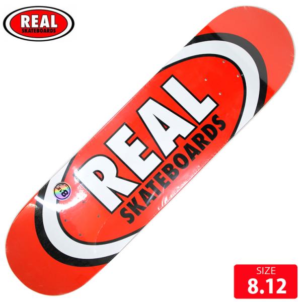 ■BRAND:REAL/リアル■MODEL:CLASSIC OVAL■サイズ 8.12■長さ 80cm 幅 20.5cm ノーズ 18.9cm テール 17.5cm ホイルベース 35.4cm選べるグリップテープ付き (MOB,JUESS,...