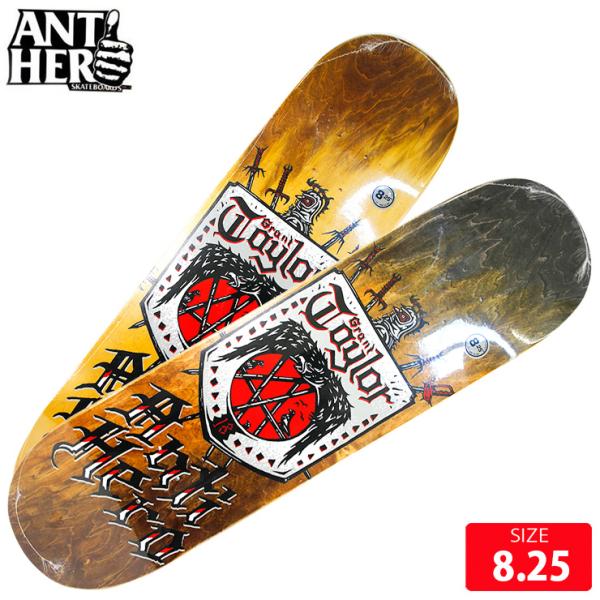 ■BRAND:ANTIHERO/アンチヒロー■MODEL:GRAN COAT OF ARMS■サイズ 8.25■長さ 81cm 幅 21.3cm ノーズ 18.1cm テール 17.2cm ホイルベース 36cm選べるグリップテープ付き (...