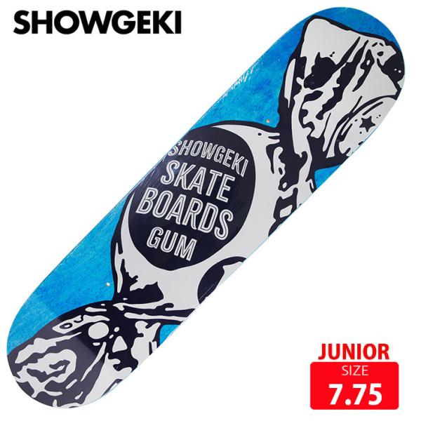 SHOWGEKI/衝撃レジェンドプロの池田豪が手掛けるブランドクウォリティーの高いお勧めのデッキMODEL GUM DROPS BLUE JNIOR■SIZE 7.75 (ジュニア）長さ 75.5cm 幅 20cm ノーズ 18cm テール...