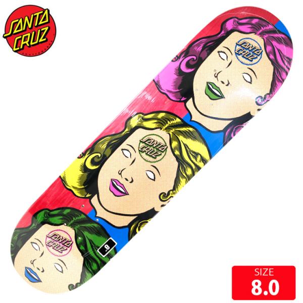 ■BRAND:SANTACRUZ/サンタクルズ■MODEL:FEELBASE POSSESSED HEAD■サイズ 8.0長さ 77cm 幅 20.3cm ノーズ 18.2cm テール 17.5cm ホイルベース 33cm選べるグリップテープ付き