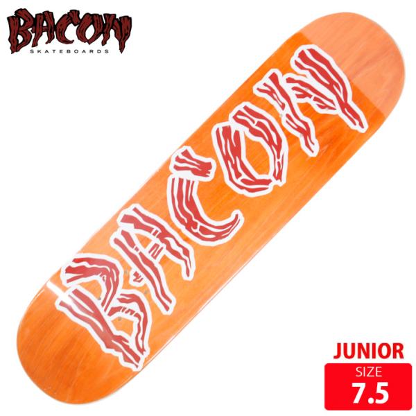 BRAND:BACON/ベーコンアメリカ・ポートランド発のデッキブランドMODEL:GRASSFIBER LOGO ORG■SIZE 7.5長さ 72cm 幅 19cm ノーズ 16cm テール 15cm ホイルベース 31.5cm選べるグ...