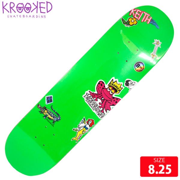 ■BRAND: KROOKED/クルーキッド、クルックド■MODEL:CROMER NEON STICKER■サイズ: 8.25■長さ 81.5cm 幅 21cm ノーズ 18.6cm テール 17.9cm ホイルベース 36.5cmワイド...