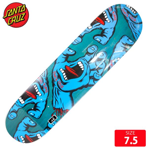 ■BRAND:SANTACRUZ/サンタクルズ■MODEL:CROWDED HAND■サイズ 7.5長さ 77.7cm 幅 19cm ノーズ 17.3cm テール 16.9cm ホイルベース 34.3cm選べるグリップテープ付き