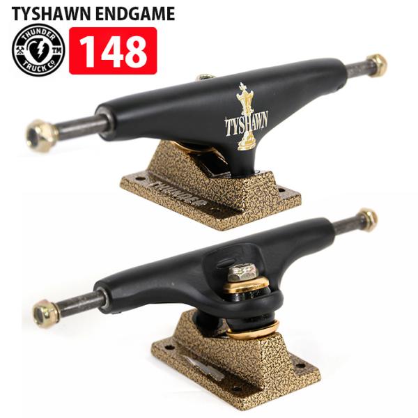 ■BRAND:THUNDER/サンダートラック■MODEL:TYSHAWN ENDGAME PRO EDITIONS■SIZE 148SPECモデル：148 HIシャフト幅：210mm高さ：60mm重量：369g推奨デッキ幅：8.125イン...