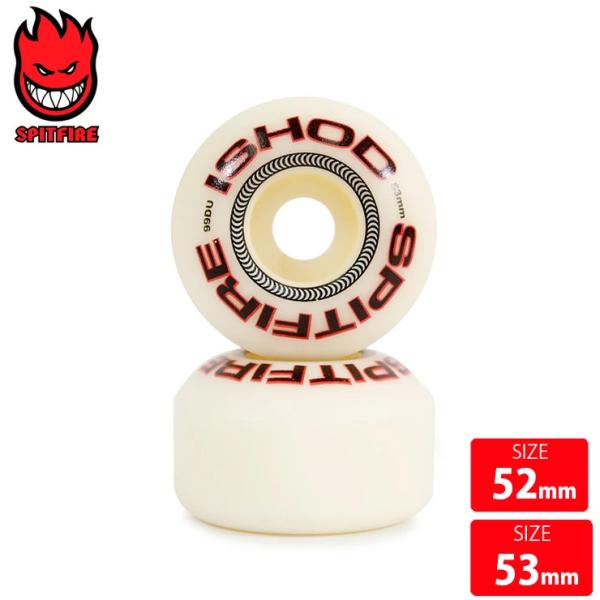 BRAND:SPITFIRE/スピットファイヤーMODEL:F4 99D ISHOD WAIR LOCK IN CLASSIC堅さ:-99DSHAPE:CLASSIC スタンダ-ドなシェイプですSIZE 52mm 53mm4個セットの価格です