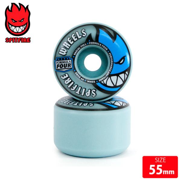 BRAND:SPITFIRE/スピットファイヤーMODEL:F4 99D RADIAL FULL SHAPE堅さ: 99DSHAPE:ラディアルシェイプSIZE 55mmCOLOR:L.BLUE4個セットの価格です