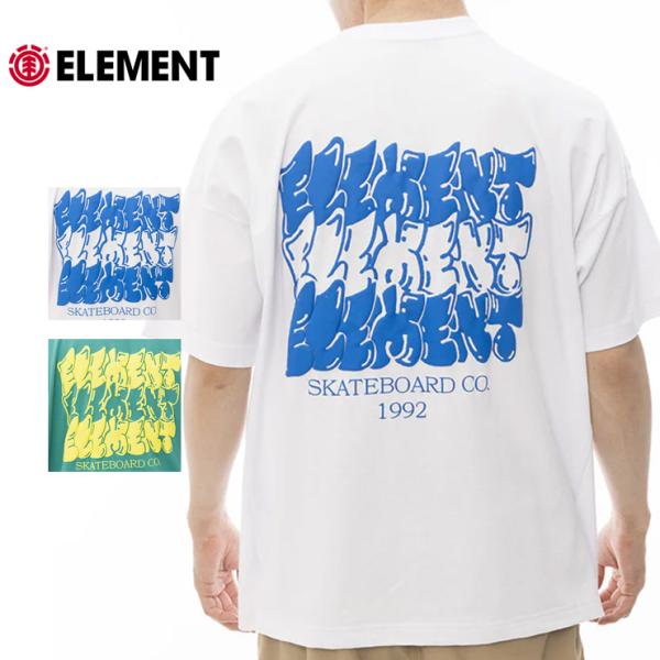 ELEMENT メンズ 3 BUBBLE SS Ｔシャツ SBK前面にネームロゴとツリーロゴ、背面に発泡プリントでELEMENTロゴを施したクルーネックTシャツ。左袖に配したツリーロゴのタグもさりげないアクセントに。ベーシックな16/Sコッ...
