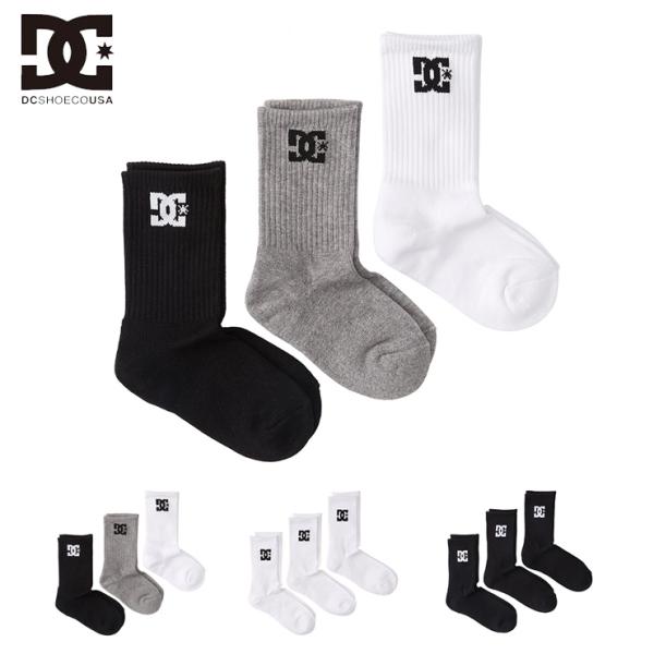 DC Shoes SPP DC CREW 3PK ソックス 靴下 メンズコットンとポリエステルの伸縮性ニットを使用した3足セットのクルーソックス。足首部分にDCスターロゴを配したシンプルなデザインが魅力です。カラーはブラック、ホワイトに加え...