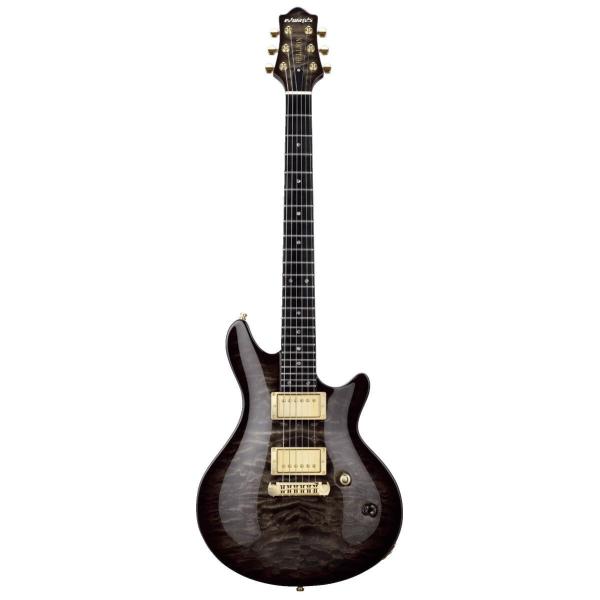 BODY: (Top) Quilted Maple, (Back) MahoganyNECK: Hard Maple 3PFINGERBOARD: Rosewood, 24fretsINLAY: DotSCALE: 648mmNUT: Bo...