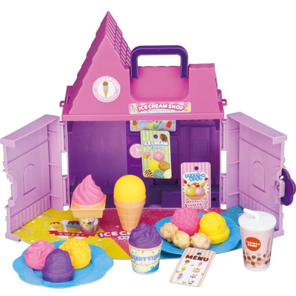 どこでもたのしくごっこあそび！かわいいハウス型のバッグを開いてお店をオープンさせちゃおう！ショルダーベルトも付いているので、お出掛けも出来ちゃいます！※本製品は玩具です。パーツ類は実際にご使用することは出来ません。 ●サイズ/収納時：H21...