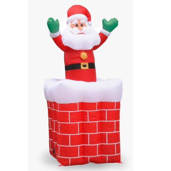 ムービングエアーディスプレイ エントツサンタは、クリスマスの雰囲気を一気に盛り上げるアイテムです！サンタがエントツから出たり入ったりする動きがとってもキュートで、見ているだけでワクワクしますよ。さらに、中の電球が光るのでイルミネーションとし...