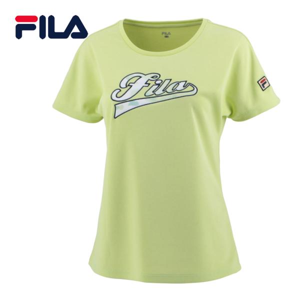 春らしい花柄生地をアップリケとして筆記体FILAで。春らしいTシャツは可愛さ100倍です。【機能】吸水速乾、UV。 素材：天竺メッシュ（ポリエステル100％） 管理code：99997975