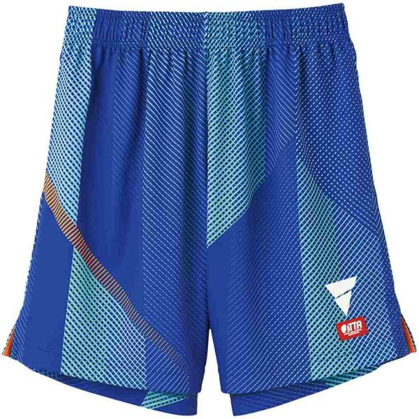 卓球ウェア ハーフパンツ 短パン 半ズボン 試合 ユニフォーム スポーツ JTTA公認 ボトムスコンセプトデザインをデジタル表現し、差し色がアクセントのゲームパンツです。V-GS203（品番：031487）とSet up可能。【機能】吸汗速...