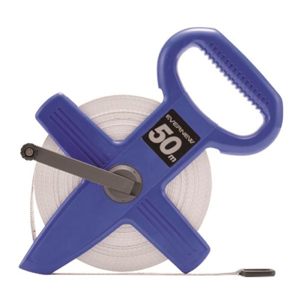 送料無料 グランド用品 学校体育 設備 用具 グランド用品 巻尺シンプルでも目盛りは両面使用で洗えるグラスファイバー製テープを採用。コスパだけでない50mの巻尺。軽量タイプ。サイズ：厚さ：0.48mm