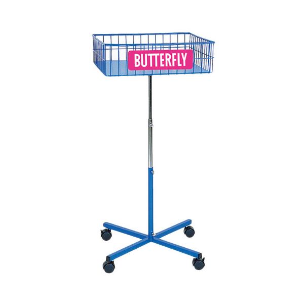 卓球ボールスタンド キャスター付き 練習用品 備品 ボール出しやサーブ練習など、多球練習の必需品。※本製品は、お客様の組み立てが必要な商品です。素材：スチール サイズ：本体高さ/52〜90cm