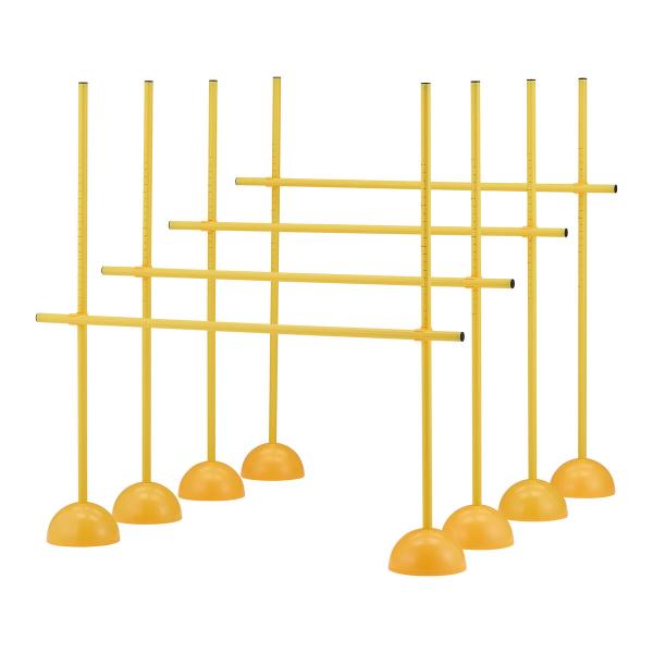 練習用ハードル スラローム練習 ドリブル練習 トレーニングハードル グランド用品 グラウンド用品 体育用品 スポーツ用品 送料無料 ・練習用ハードルとしてご使用の際には、高さ調節（60〜100cm・2cmピッチ目盛付）が可能です。・バーを斜...