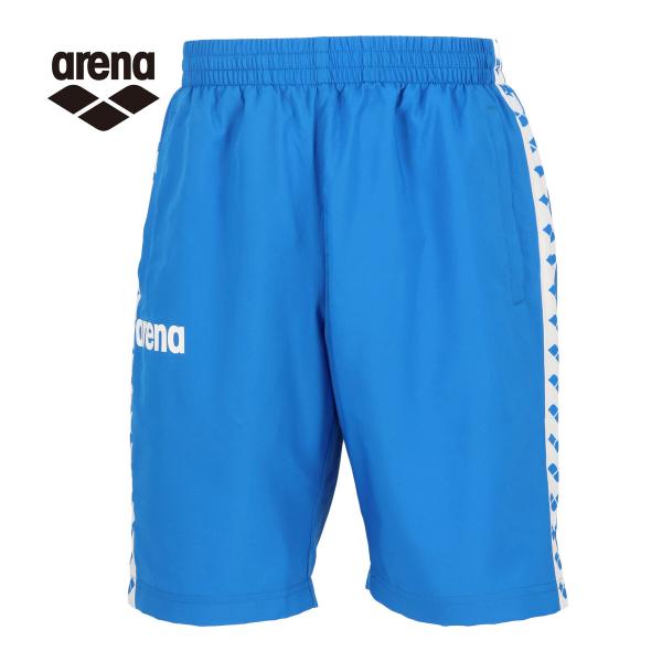 水泳 スイム スイミング チーム クラブ 部活 ウエア トレーニング 練習 練習着 パンツ ハーフ 短パンチーム用の布帛ハーフパンツです。フィットシルエットですっきり見えるパターンを採用しています。アリーナの象徴的なデザインであるライン使用...