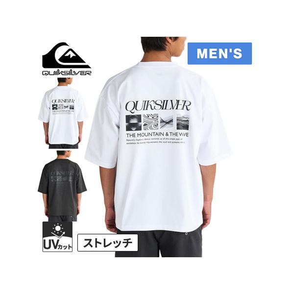 2025春夏モデル トップス 半袖 Tシャツ 天竺素材 紫外線防止 ルーズフィット プール ビーチ 海 マリンスポーツ スポーツウェア グラフィックプリントグライドウェーブ生地を使用したラグランスリーブの半袖ラッシュガード。ポリエステルの捲...