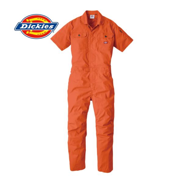 Dickies DICKIES オールインワン つなぎ 半袖 ロングパンツ 長ズボン 作業服 カジュアル アメカジ おしゃれ綿リッチな素材を使用したDickiesストレッチCVC半袖ツナギ。たくさんの機能がついており、ハードな作業だけでなく...
