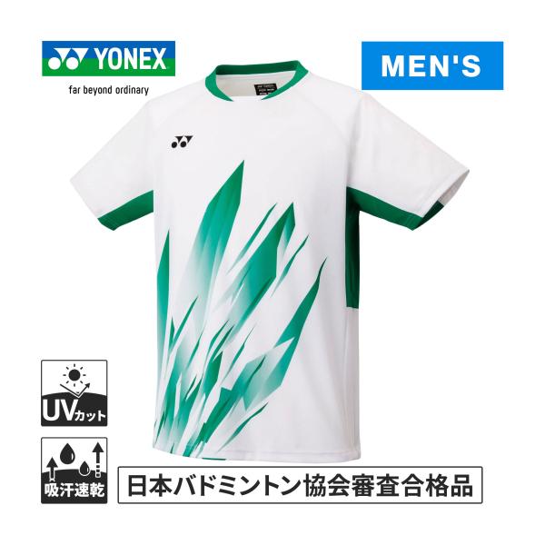 バドミントンウェア テニスウェア 半袖シャツ ゲームシャツ 試合 練習 トレーニング スポーツ トップス※日本バドミントン協会審査合格品。仕様・UVカット。・吸汗速乾。・制電。・PrecisionMove。・ストレッチ。・ベリークールドライ...