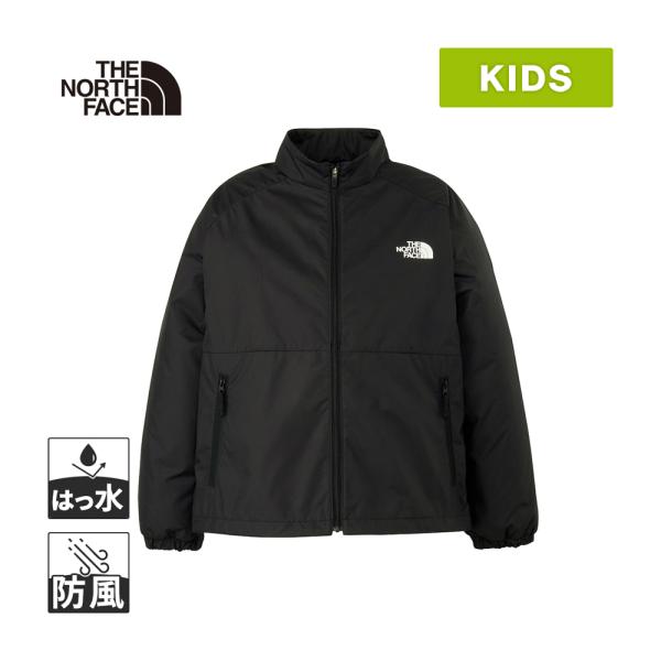 カラー：ブラック 2026春夏モデル 長袖ジャケット ショート丈 フルジップ ワイドシルエット 防風 はっ水 アウター 上着 スポーツウェア アクティブウェア カジュアル 普段使い ジュニア 子供フラットでメモリー感のある生地を採用、スポー...