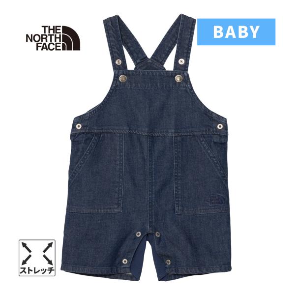 【関連キーワード】THE NORTH FACE ノースフェイス 2026春夏モデル オーバーオール サロペット つなぎ パンツ オールインワン デニム素材 ストレッチ性 股部分ドットボタン仕様 お出かけ 普段着 赤ちゃん