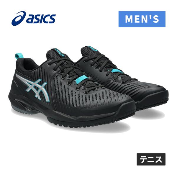 カラー：BLACK/PURE SILVER 2026春夏モデル テニスシューズ 靴 ローカット オムニ クレー 砂入り人工芝 部活 新入生 合宿 遠征 試合 練習 ソフトテニス スピード 耐久性 快適性 軽量 2E相当 スタンダード幅 黒P...