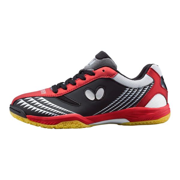 卓球シューズ 練習 試合 くつ 部活動衝撃吸収性に優れたトップ選手用モデル。「レゾライン」シリーズにおいて最も厚いソールを搭載し、優れた衝撃吸収性を発揮します。また、ホールド性の高いフルカバードタイプのアッパーや、フィット感を高めるラスト（...