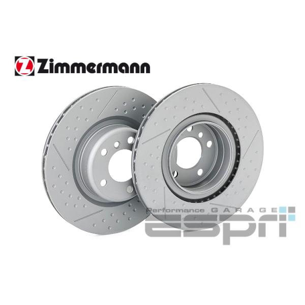 BMW F20 F21 F22 F23 F30 F31 F34 F32 F33 F36に適合の(一部除く)リア ティンプルスリットブレーキディスクローター 左右セット 新品 です。メーカー：Zimmermann製【在庫限りの特価価格です】※...