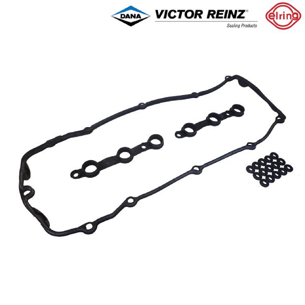 BMW M52 M54 直列6気筒エンジンに適合の(一部除く)タペットカバーパッキン ヘッドカバーガスケット カムカバーパッキン、ラバーシールセット 新品です。純正OEMメーカー「VICTOR REINZ」製の為、安心して装着して頂けます。...