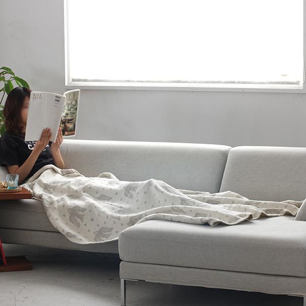 KLIPPAN×ミナ ペルホネンのコラボ ブランケット「birds in the snow」商品名：リネン＆シュニールコットン　シングルブランケット　birds in the snow(ナチュラル)品番：KP892131ブランド ：KLIP...