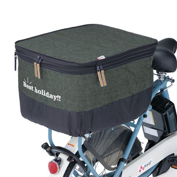 【商品名】 自転車 後 かごカバー 厚手タイプ 〔 後 カゴカバー デニムカーキ 〕 2段式 撥水加工 両開きタイプ ひったくり防止 【ジャンル・特徴】 自転車かごカバー 自転車カゴカバー 自転車バスケットカバー 後ろかごカバー 後ろカゴカ...