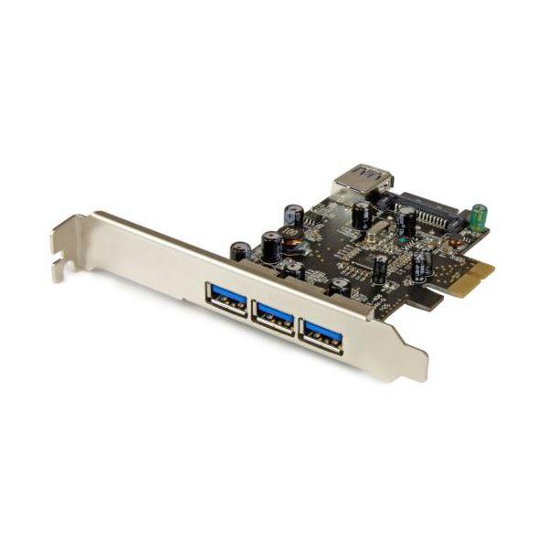 【商品名】 StarTech.com USB 3.0 4ポート増設PCI Expressインターフェースカード ブラック PEXUSB3S421個  [ PEXUSB3S42 ]