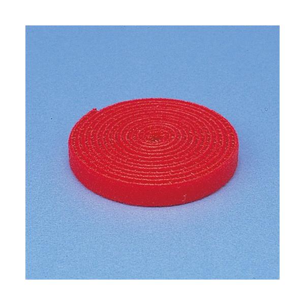 フリーカットタイプの面ファスナー。ケーブルなどを簡単結束。レッド・1.5m▼詳しい情報は下記をご覧ください。