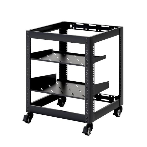 音響や検査機器にも対応。柔軟設置が可能なEIA規格準拠19インチマウントラック。＜関連キーワード＞ネットワークラックキャビネット 10U EIA規格準拠 音響機器 検査機器 CP-NWR10UBK ▼詳しい情報は下記をご覧ください。