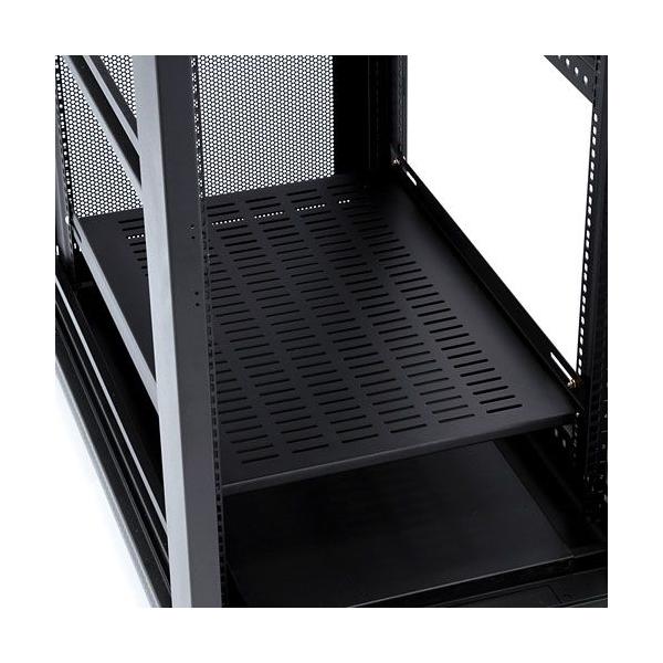 サーバーラックCP-SVC18U・24U専用の棚板。スリット付で熱を排出しやすい。▼詳しい情報は下記をご覧ください