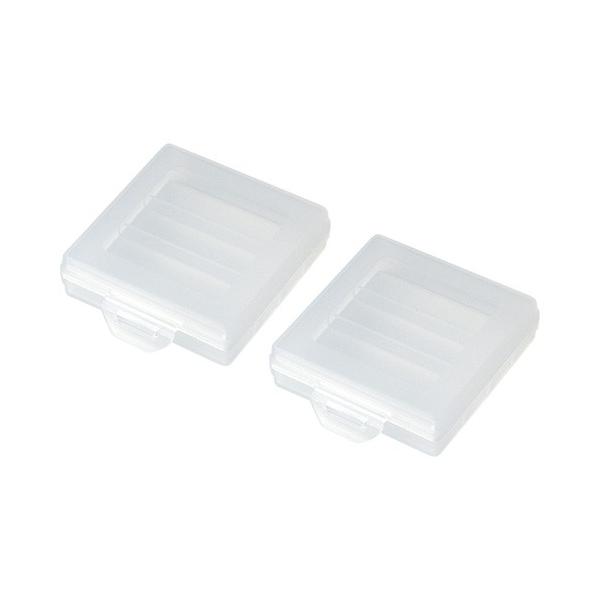 単四乾電池を4本収納できる、持ち運びに便利なコンパクト電池ケース。クリア。▼詳しい情報は下記をご覧ください。