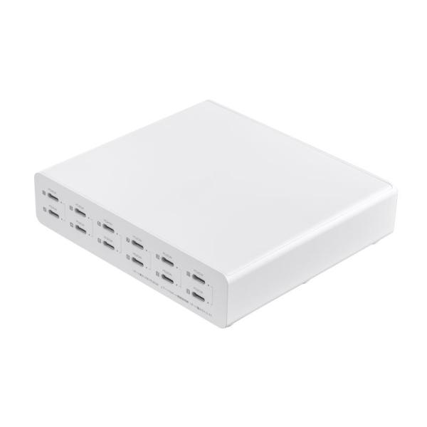 【訳あり新品】※外装パッケージにキズ、汚れがありますが商品は新品です。タブレット、スマートフォンなどを最大12台まとめて充電できるUSB Power Delivery規格20Wの出力に対応したUSB Type-C充電器。＜関連キーワード＞U...