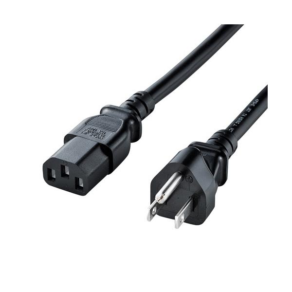 【訳あり新品】※外装パッケージにキズ、汚れがありますが商品は新品です。サーバーやパソコン、周辺機器とコンセントを接続する7A仕様の電源コード。3P・ブラック・2m。KB-D327A サンワサプライ