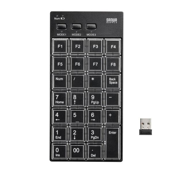 【訳あり新品】※外装パッケージにキズ、汚れがありますが商品は新品です。最大27キーにショートカットなどを貼り付け可能なプログラマブルテンキー。ラベルを自作してオリジナルテンキーにカスタマイズできる、2.4GHzワイヤレス接続テンキー。キャッ...