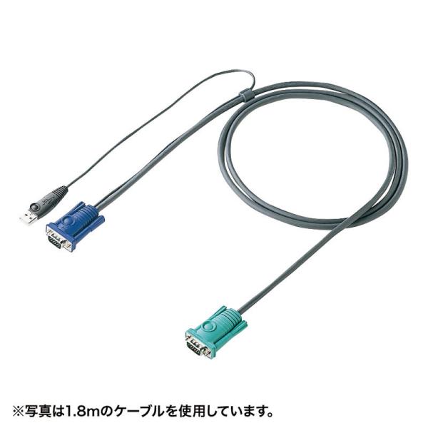【訳あり新品】※外装パッケージにキズ、汚れがありますが商品は新品です。サンワサプライ製パソコン自動切替器とパソコンを接続する専用接続ケーブル。3.0m。