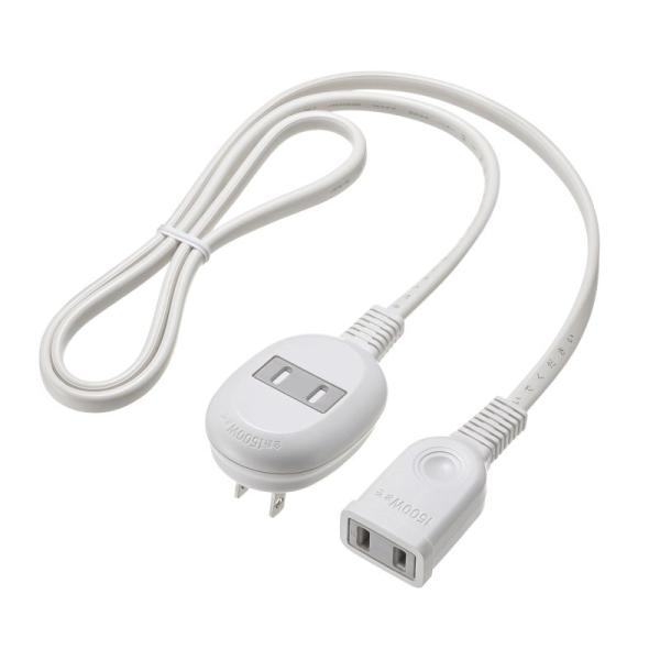 【訳あり新品】※外装パッケージにキズ、汚れがありますが商品は新品です。延長コードに差込口が1個プラスで無駄なく使えて便利。2P・1個口＋1個口・1m。＜関連キーワード＞電源延長コード 1m 1個口+1個口 2個口 2P TAP-B8-1K ...
