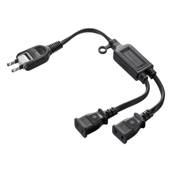 【訳あり新品】※外装パッケージにキズ、汚れがありますが商品は新品です。ACアダプタを無駄なく設置できる2分岐タイプの電源延長コード。ブラック。 TAP-EX2BKN サンワサプライ