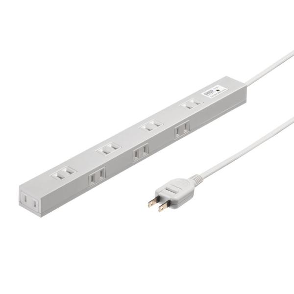 【訳あり新品】※外装パッケージにキズ、汚れがありますが商品は新品です。スリムタイプの雷ガード、マグネット付きタップ。雷ガード確認ランプ付き。2m。＜関連キーワード＞電源タップ マグネット 雷ガード 1m 8個口 スリム TAP-SPSLIM...